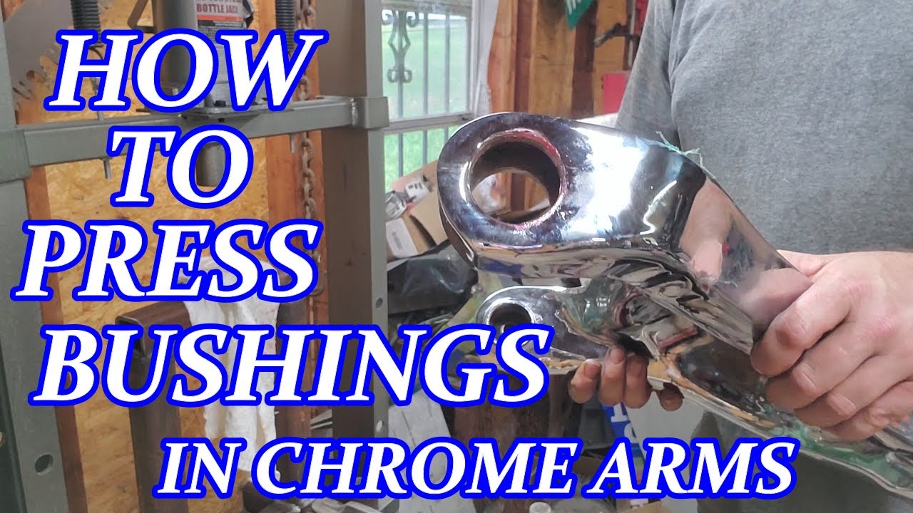 Pressing In Bushings On Chrome Lower Control Arms - YouTube