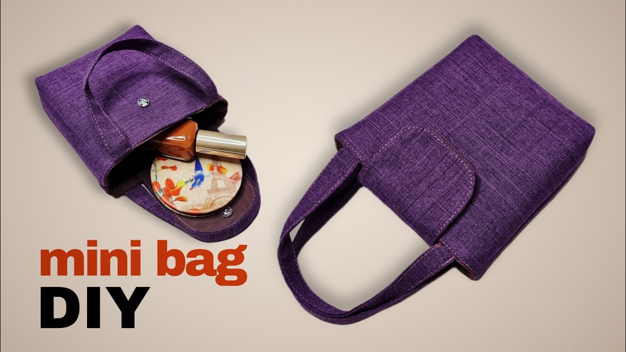 how to make mini bags for girls ⭕️ simple and so fast⭕️ sewing tutorial ...