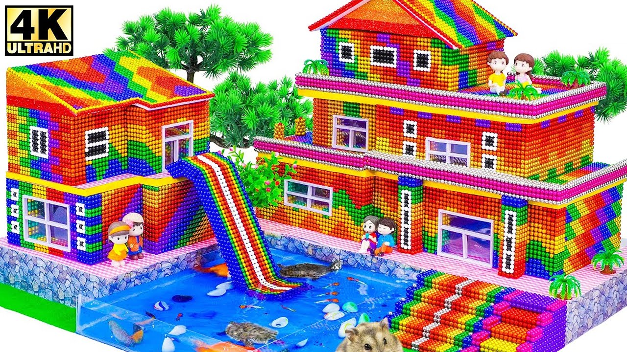 DIY - How To Build Water Slide And Swimming Pool Playground From ...