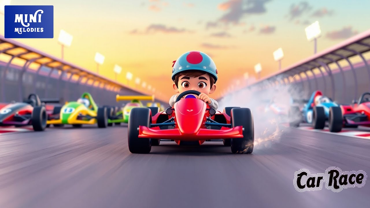 Kiddie Kart Racers || Car Race || Kids song #mini Melodies TV - YouTube