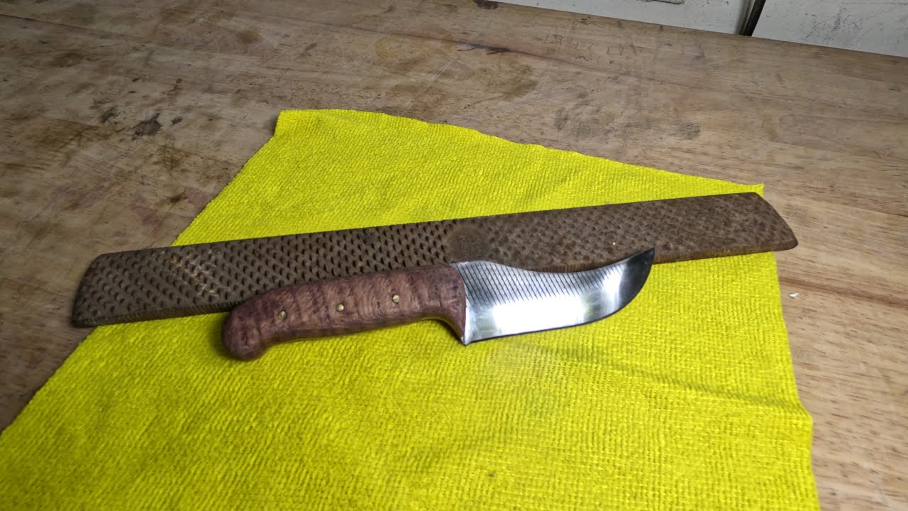TURNING AN OLD FILE INTO A KNIFE - YouTube