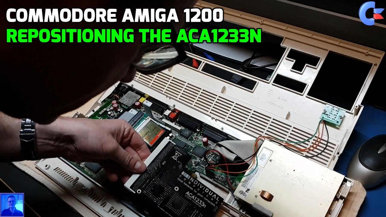 Repositioning the ACA1233n Card in the Amiga 1200 - YouTube