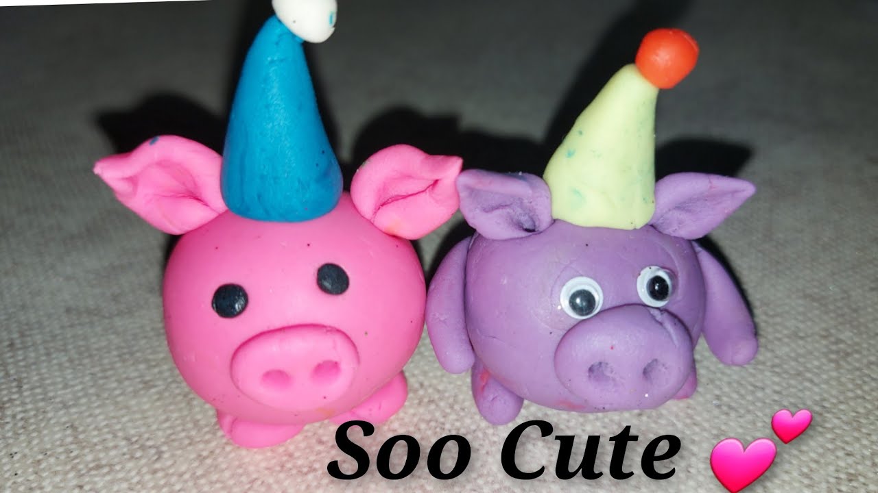 Easy Clay Modelling Art | Fun With Clay | Cute Pigs #clay #peppapig # ...