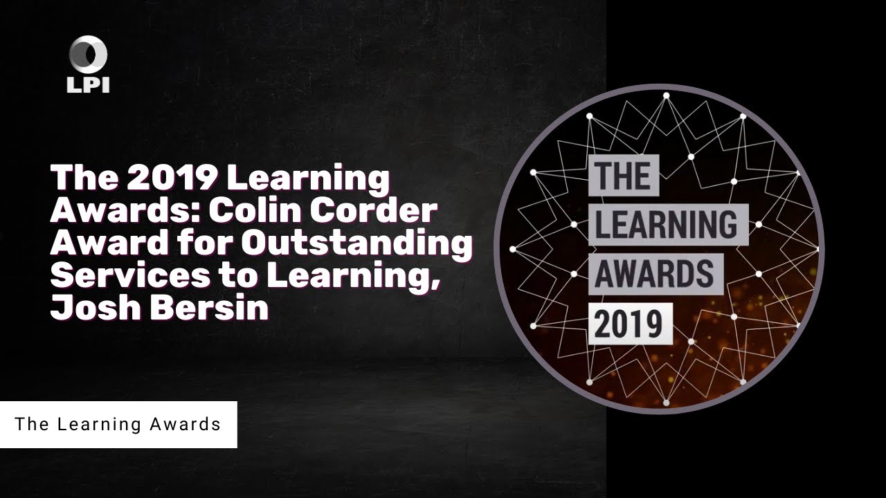The 2019 Learning Awards: Colin Corder Award for Outstanding Services ...