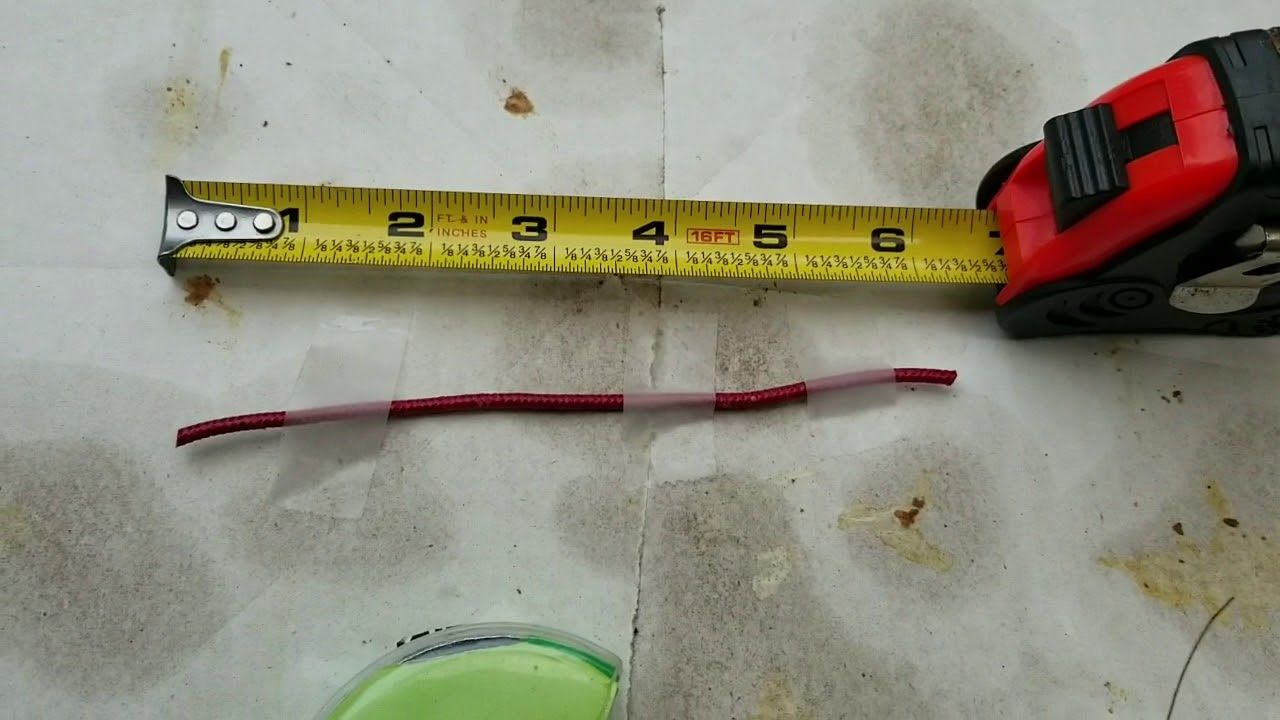 Red Visco fuse burn rate @ 6 inches - YouTube
