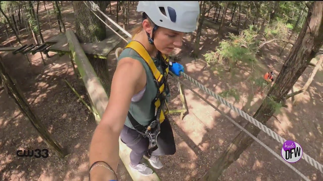 Fun in the trees at Trinity Forest Adventure Park - YouTube