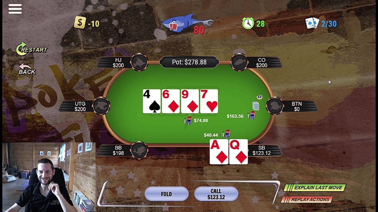 Poker Fighter Training Video - Turn Betting AQs Flush Draw - YouTube