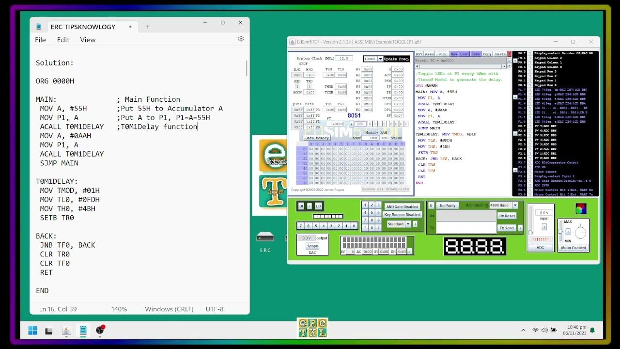 How to Write a Simple 8051 Assembly Program That Toggles an LED? - YouTube