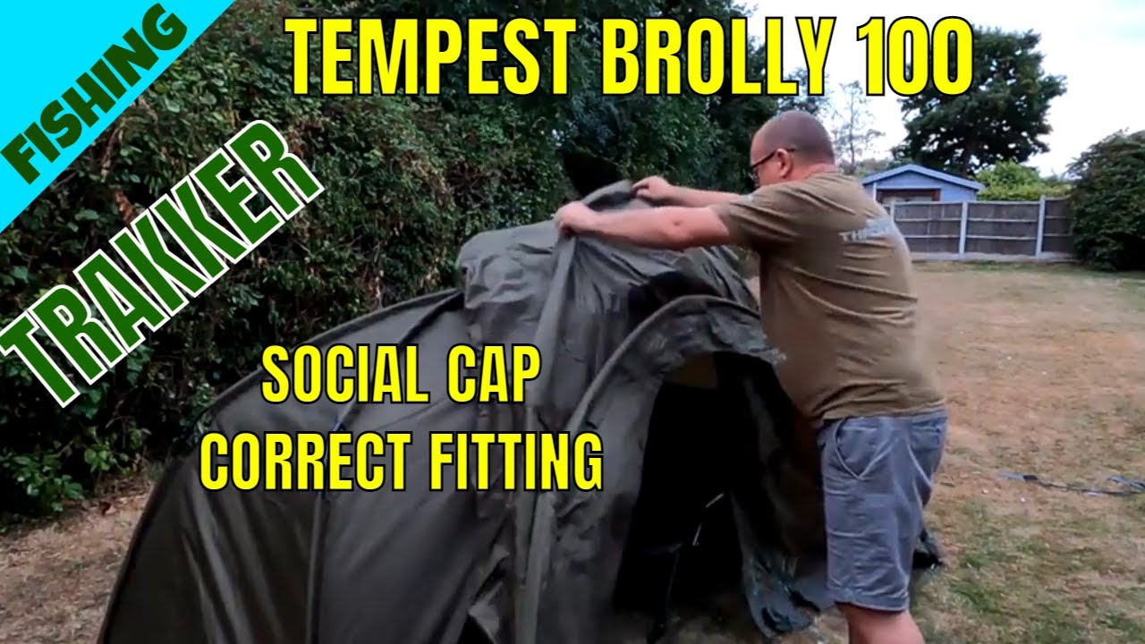 Trakker Tempest 100 Brolly Social Cap - Correct Fitting - Carp Shelter ...
