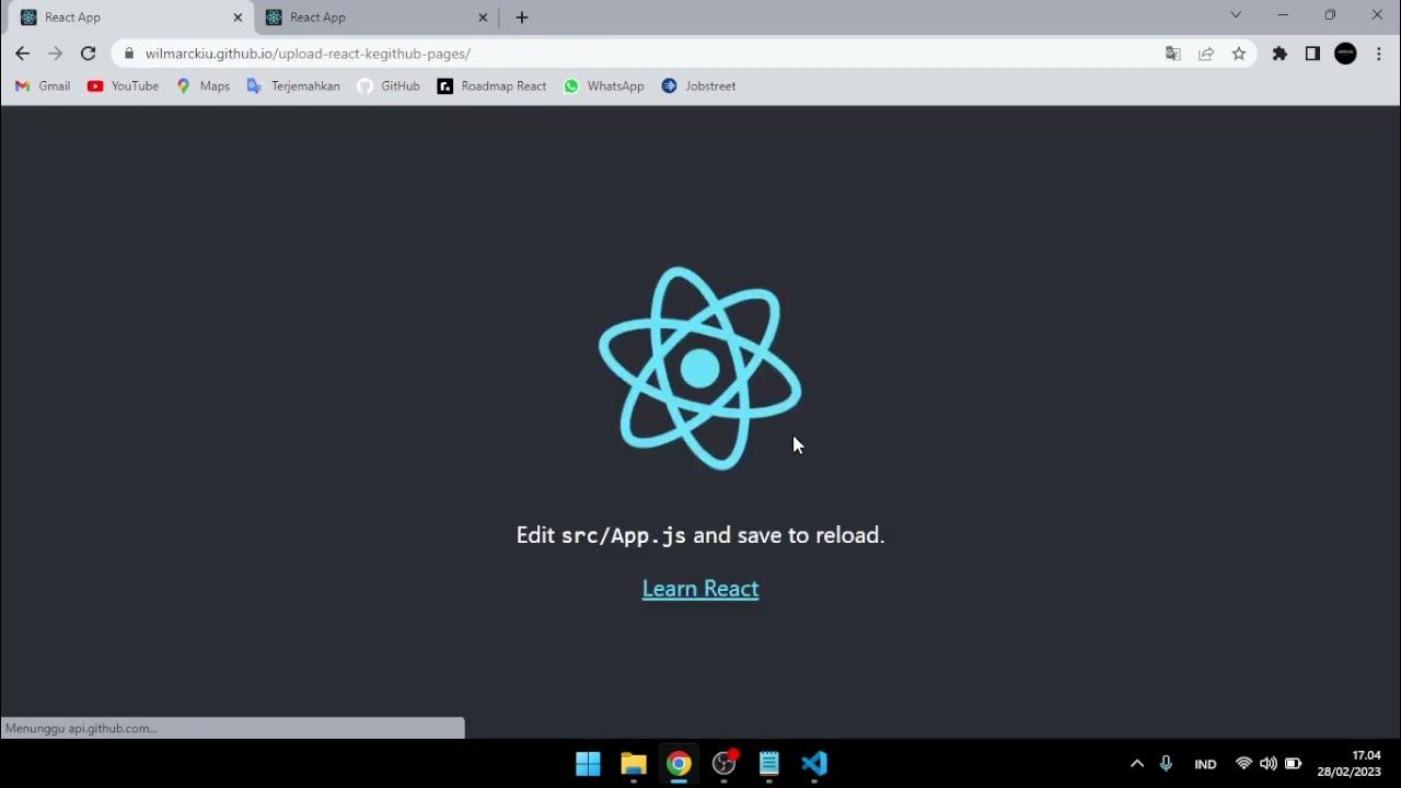 Upload Project ReactJs ke Github Pages sebagai Hosting Gratis - YouTube