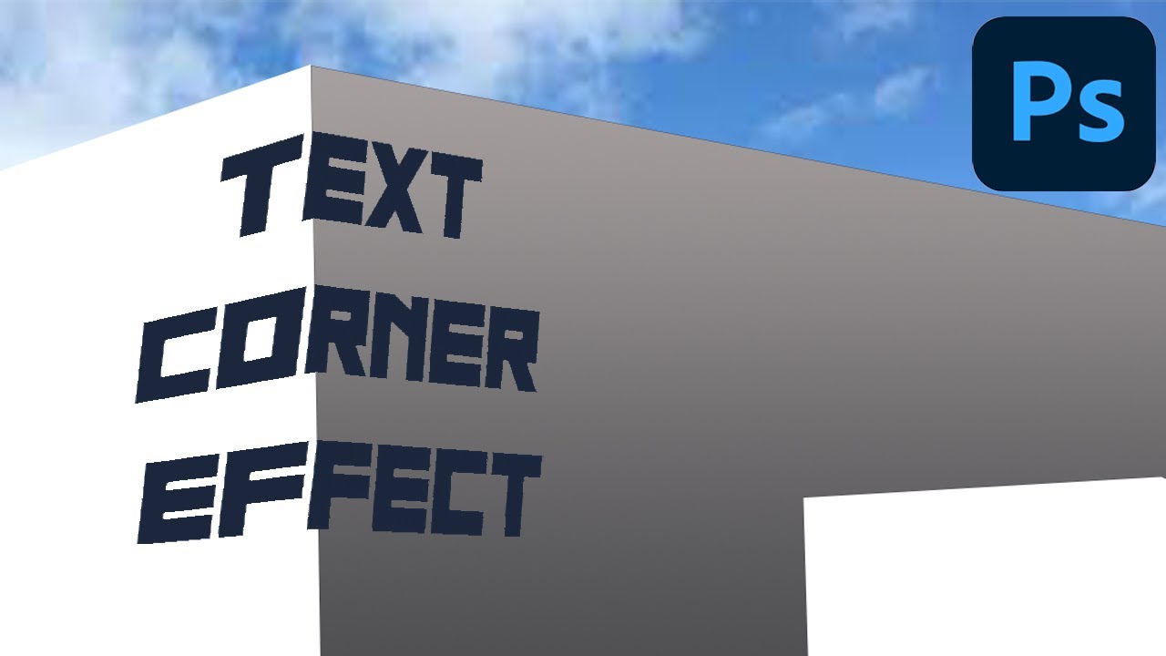 Text Corner Effect in Adobe Photoshop - YouTube