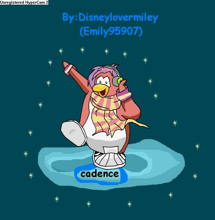 Club Penguin Dj Cadence drawing on paint - YouTube