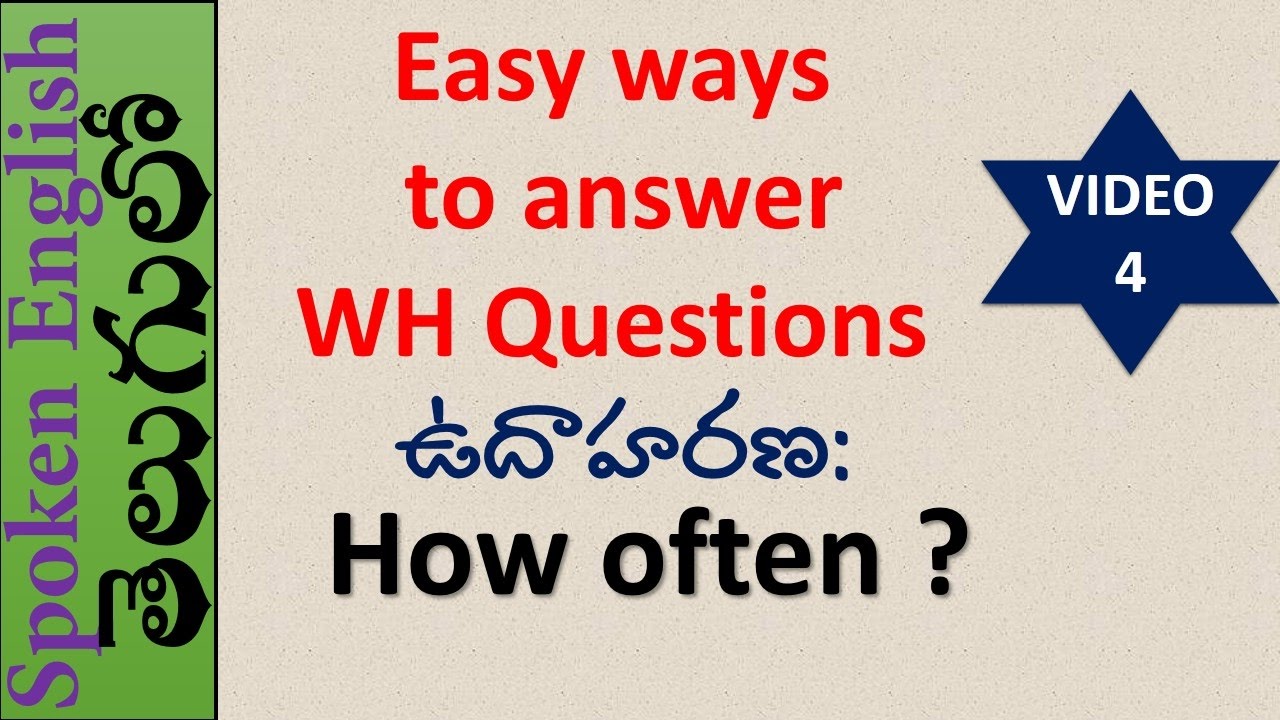 Easy way to answer WH Questions How often & How Long Part 4 - YouTube
