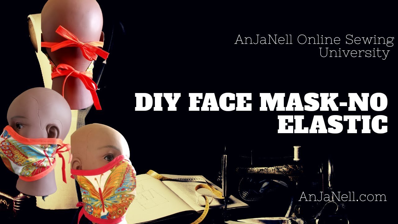 DIY Face Mask (no elastic) using bias tape. Tie in back - YouTube