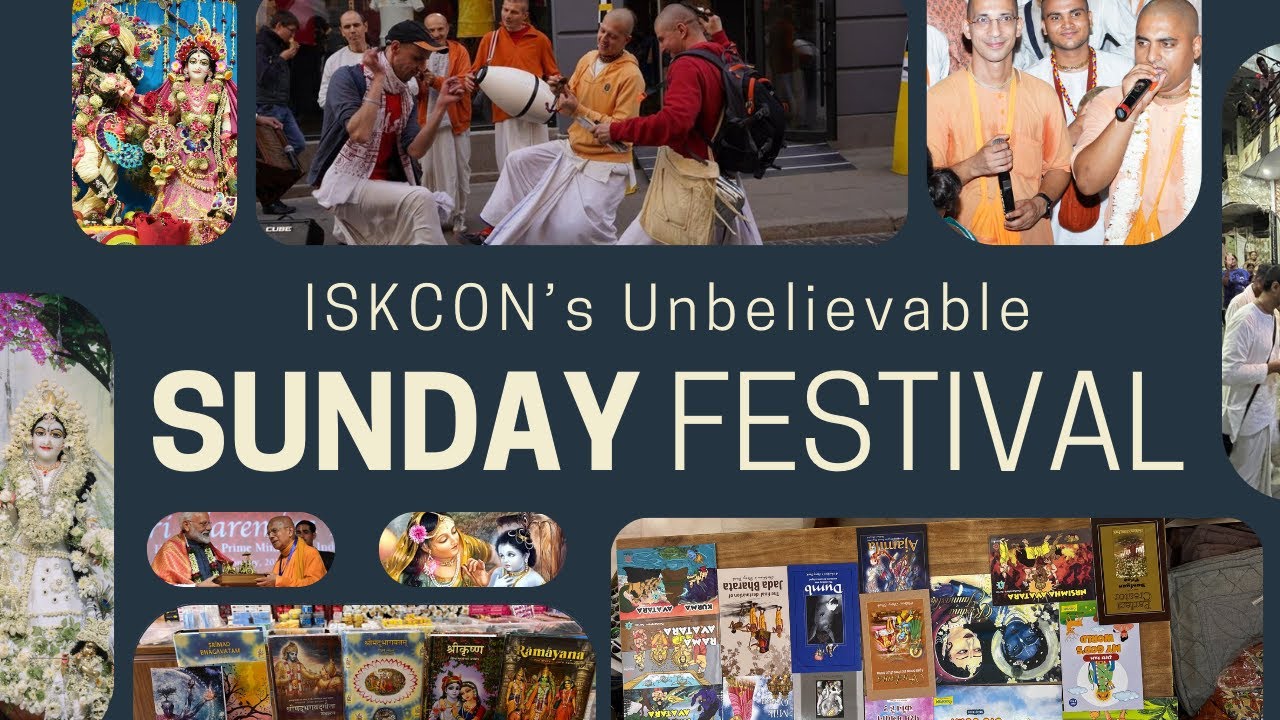 Experience ISKCON’s Sunday Festival: Feast, Wisdom & Kirtan 🎉 - YouTube