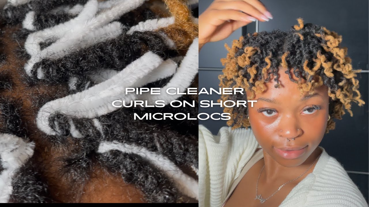 Pipe Cleaner Curls On Short Microlocs| Curly Locs - YouTube