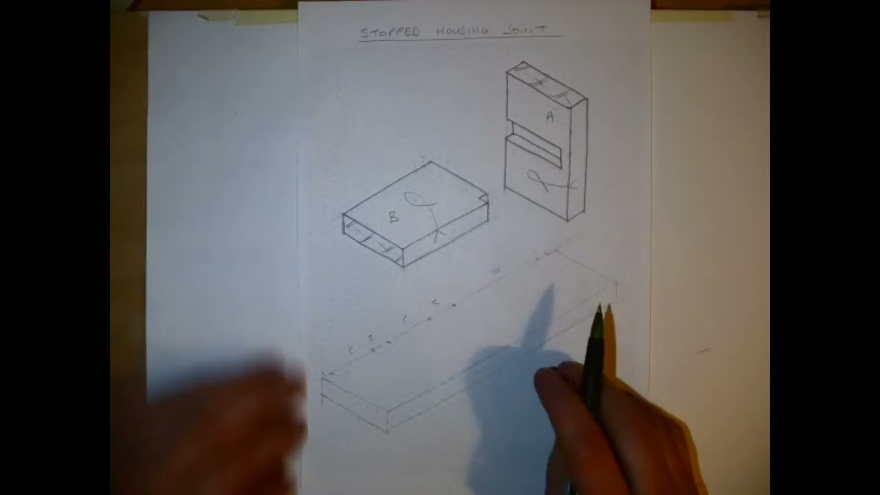 How to sketch a Stopped Housing Joint - YouTube