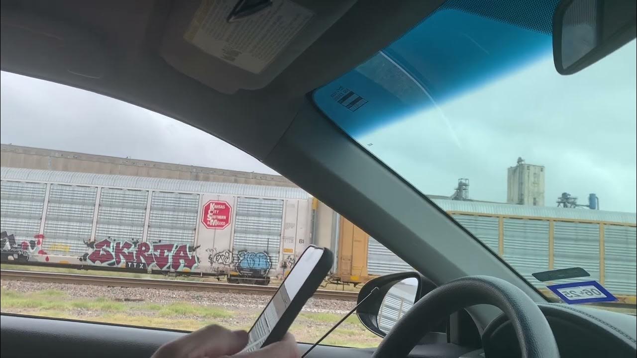Slow BNSF Auto Train going through Saginaw TX November 2 2024 - YouTube