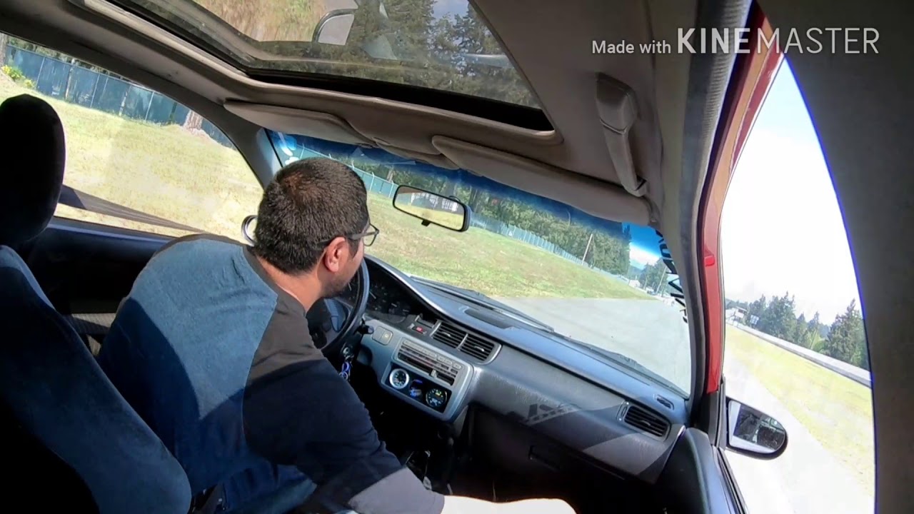 Civic EG Si B18B1 turbo 1/4 mile pass - YouTube