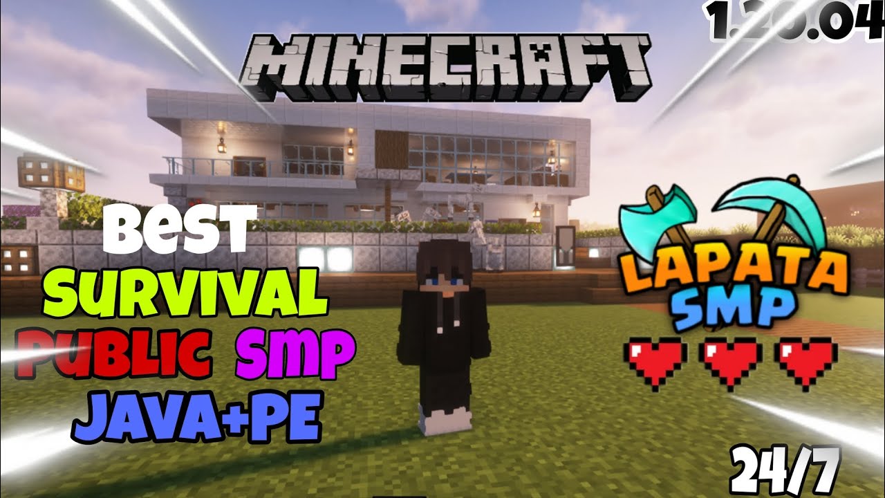 🔥BEST MINECRAFT | NEW PUBLIC SURVIVAL SMP | FOR JAVA / PE | JALDI SE ...