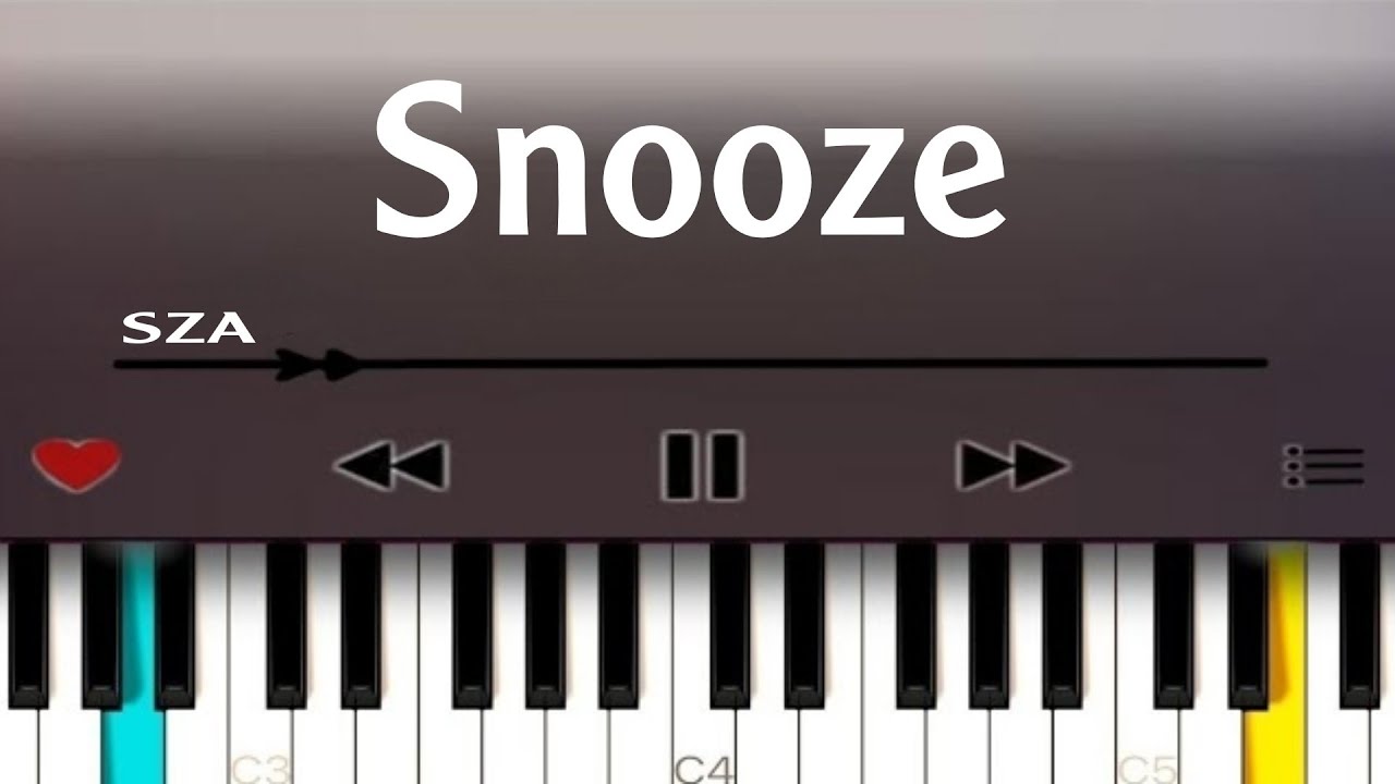 SZA - Snooze Piano Version ( Easy Piano Tutorial) - YouTube