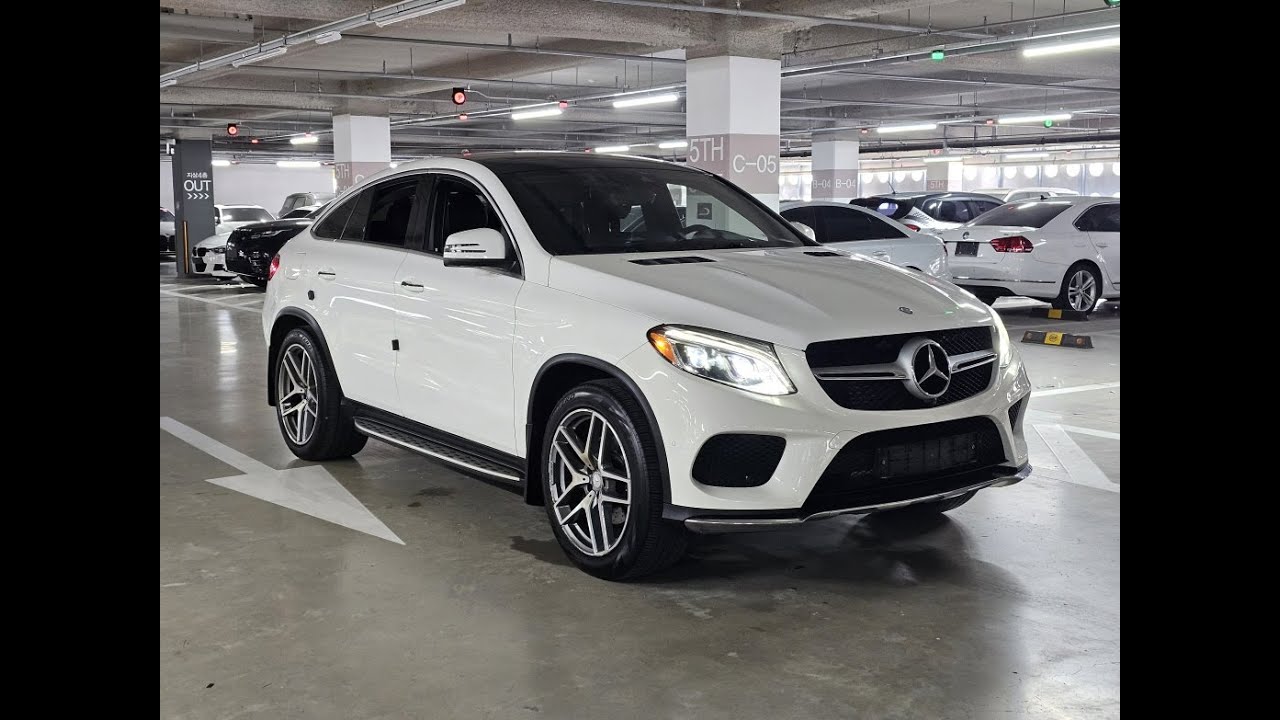 2017 BENZ GLE350 d 4Matic Coupe HA056392 WHITE - YouTube