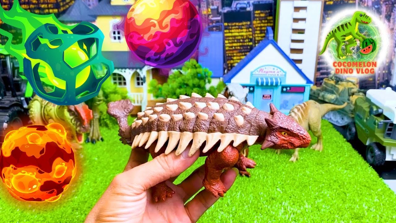 Cocomelon Dino Vlog: EPIC Ankylosaurus, Iguanodon VS T-Rex, Allosaurus ...