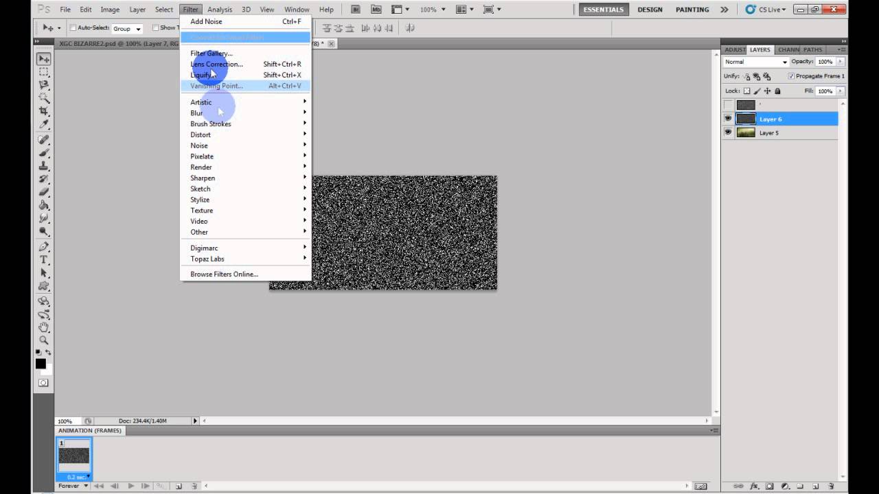 Beginner Animation Tutorial -Rainfall- Photoshop CS5 - YouTube