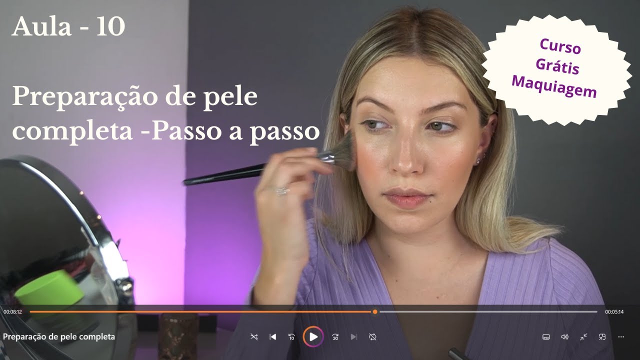 Preparação de pele completa - Passo a passo - Aula 10 | Curso de ...