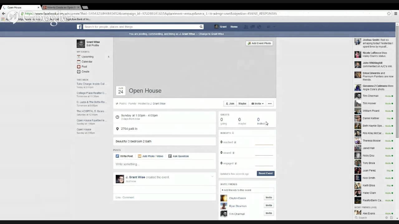 How to Create an Open House Event on Facebook - YouTube
