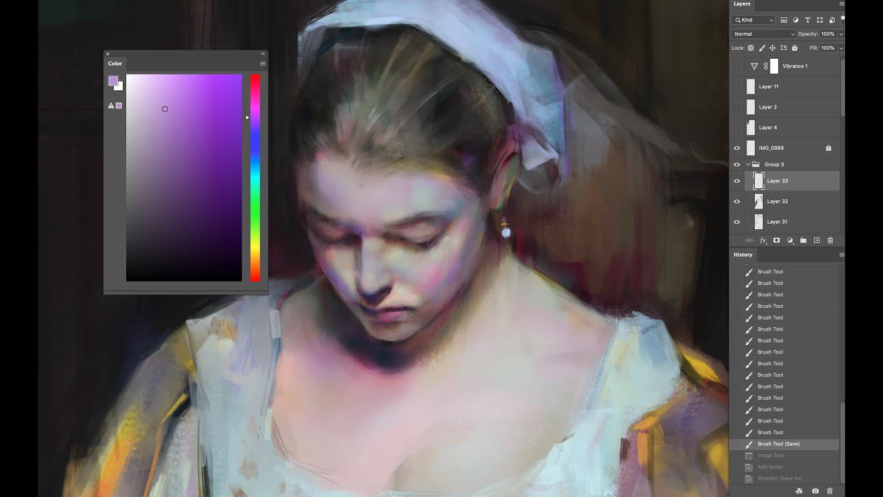 Painting Process | Beginning stage | From the abstract to the realistic ...