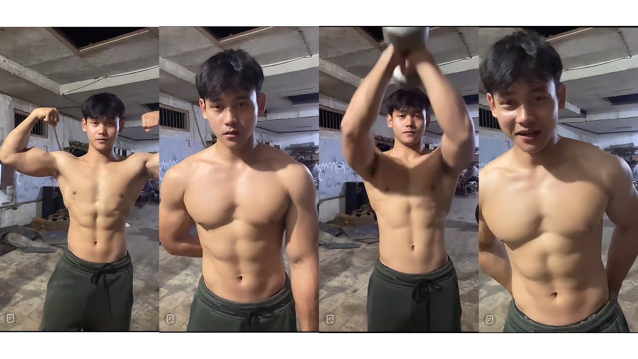 Very Hot and Handsome Hunk Flexing - YouTube