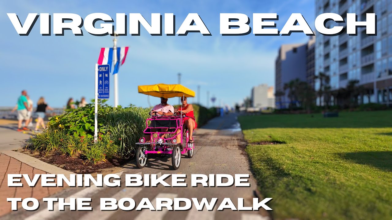 VIRGINIA BEACH 🇺🇸 Evening Ride Bike to the Boardwalk [4K VIDEO] - YouTube