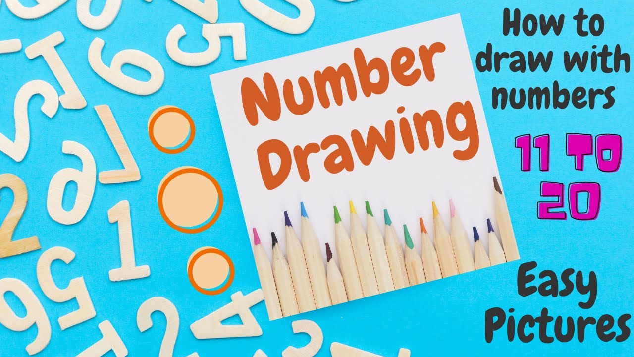 Number Drawing 11 to 20|How to draw with Numbers|Easy Number Drawing ...