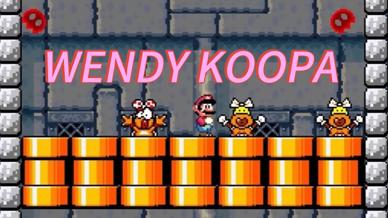 Super Mario World - Wendy Koopa Boss Fight - YouTube