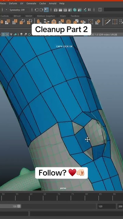 Topology Cleanup Part 2 #3ddesign #3dart #art #maya #3d #3dmodeling - YouTube