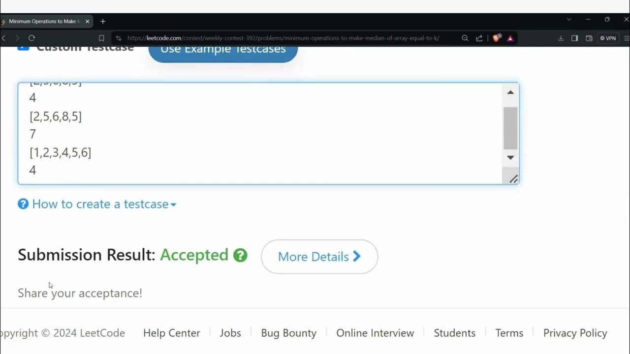 100277. Minimum Operations to Make Median of Array Equal to K I LeetCode weekly #leetcode - YouTube