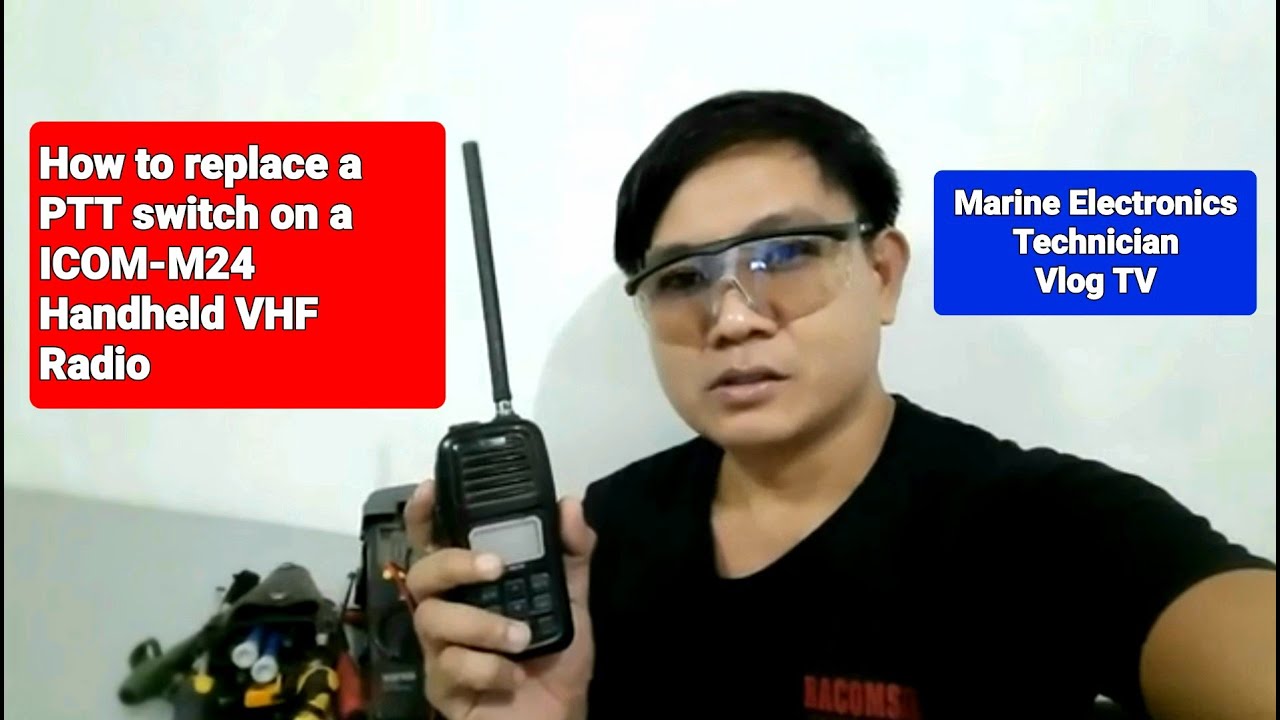 How to replace a Push-To-Talk (PTT) switch on a ICOM IC-M24 using some ...