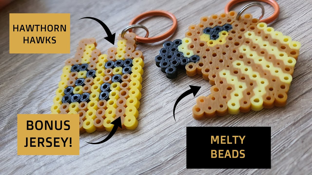 Hawthorn Hawks AFL - Melty Perler Beads - YouTube