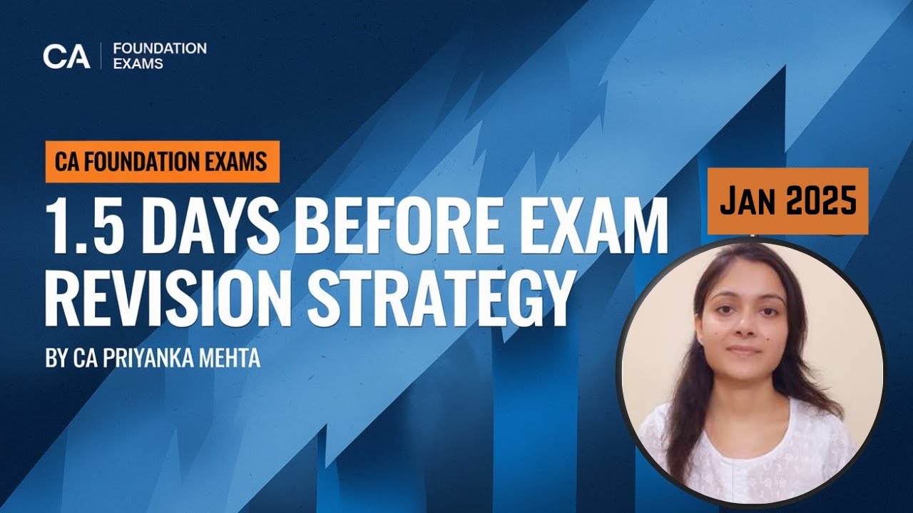 CA Foundation Exam | Cover full syllabus in 1.5 days | 1.5 Days ...
