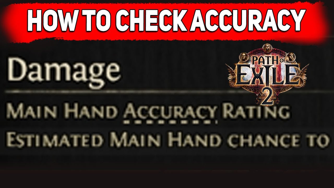 Path Of Exile 2 How To Check Accuracy PoE 2 - YouTube