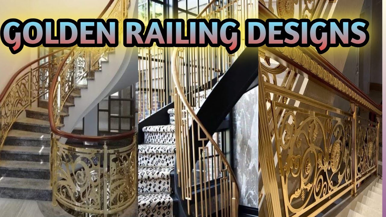 Modern Golden Railing designs #Railing Designs #interiordesign #home # ...