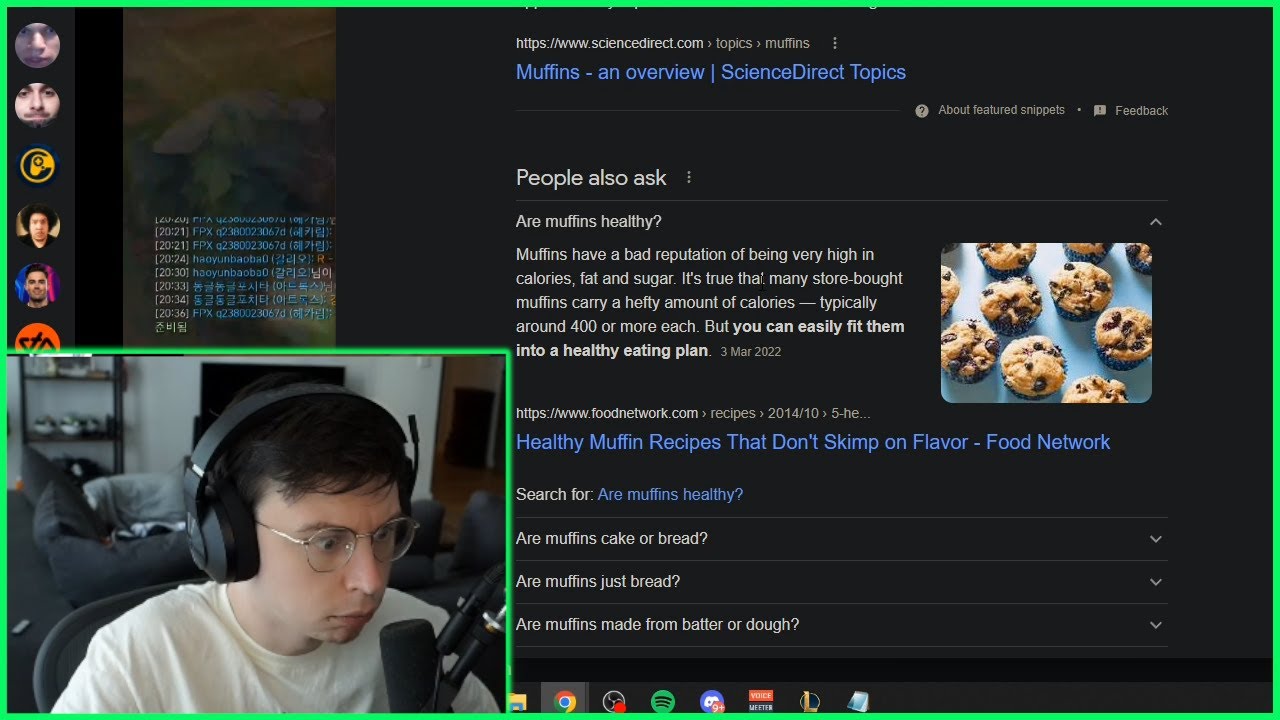 Streamer Learns What MUFFINS Are Made Of - YouTube