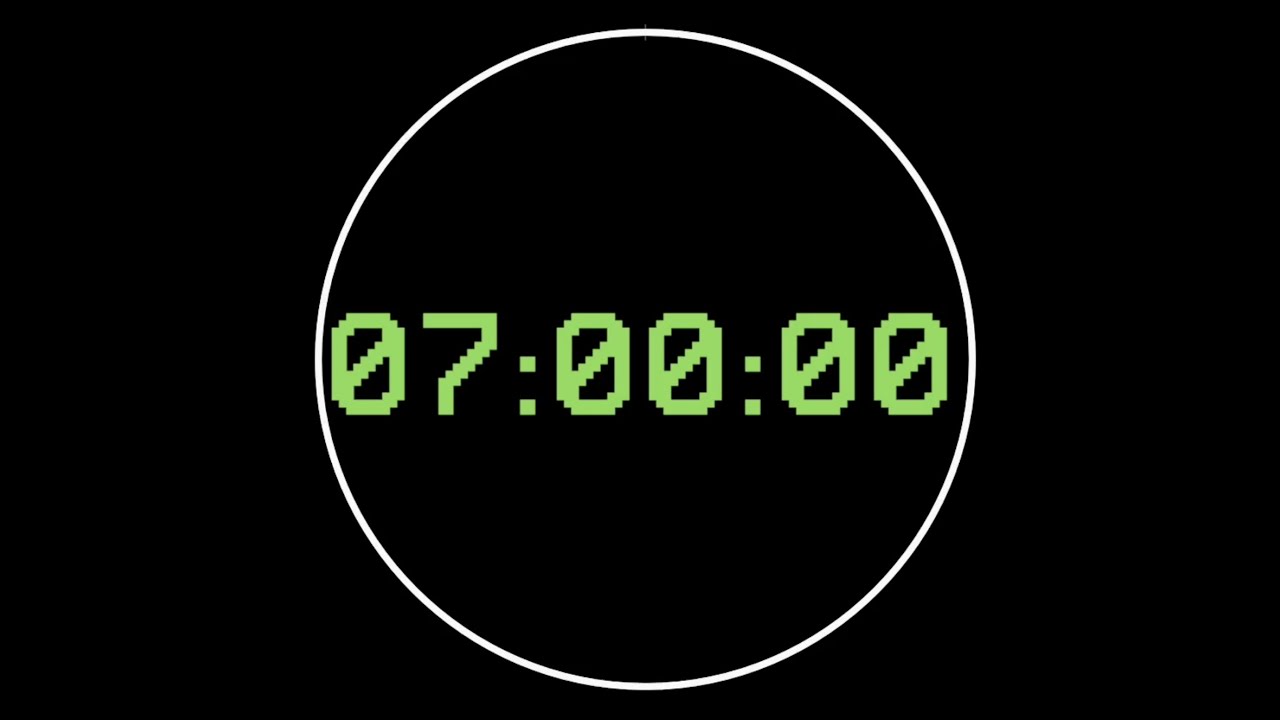 7 HOUR - COUNTDOWN TIMER - WITH CLOCK ANIMATION - HD - YouTube