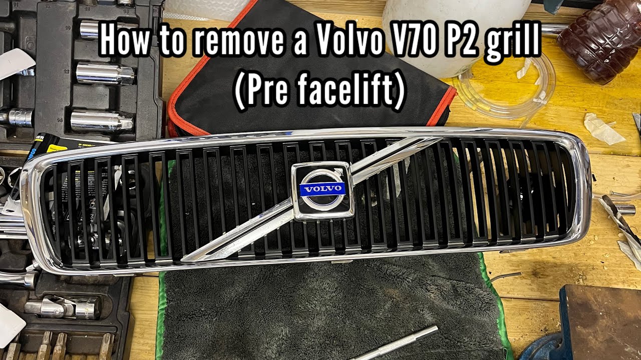 How to remove a Volvo V70 P2 grill (pre facelift) - YouTube