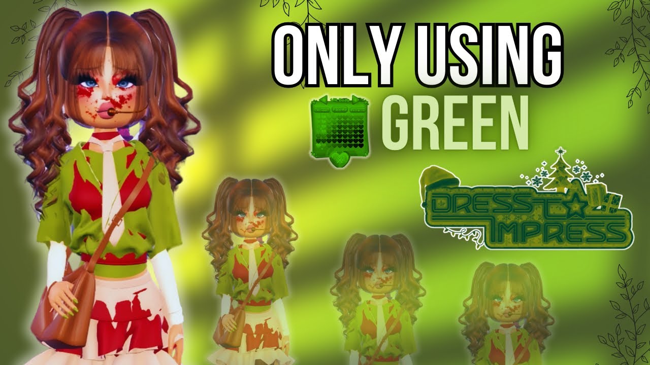USING GREEN IN EVERY ROUND FOR ALL MY OUTFITS IN DRESS TO IMPRESS! (Dti ...