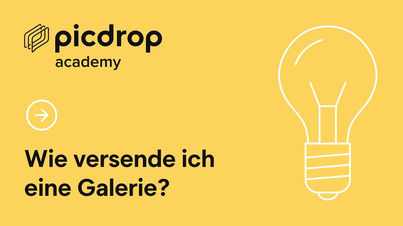 Wie versende ich eine picdrop-Galerie an meine Kunden? - YouTube