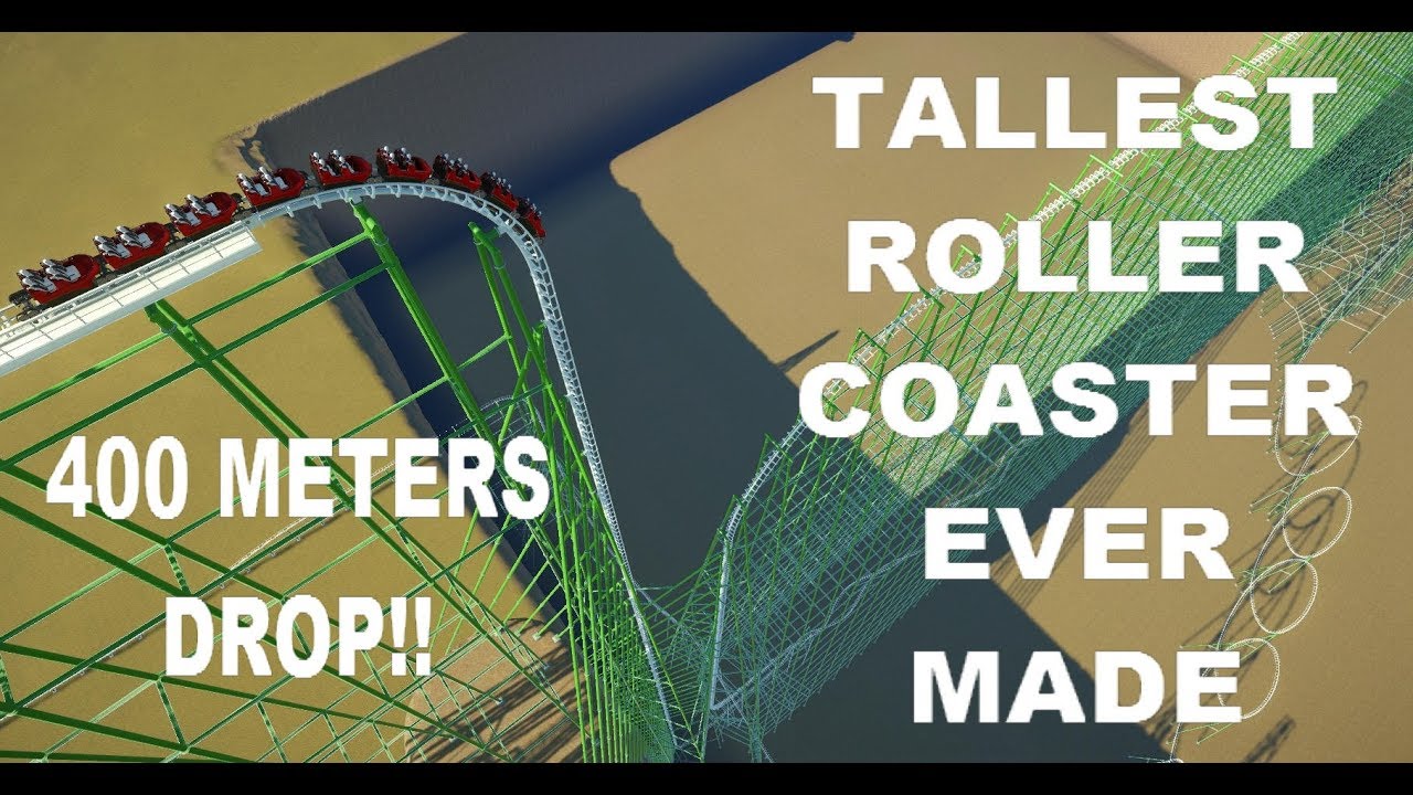 Planet Coaster: TALLEST Roller Coaster ever made 400 meters drop! - YouTube