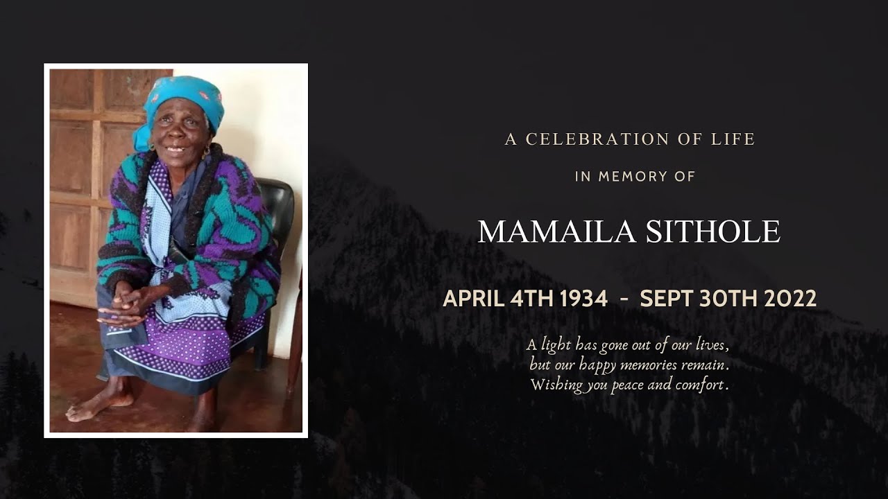 FUNERAL SERVICE OF THE LATE MAMAILA SITHOLE - YouTube