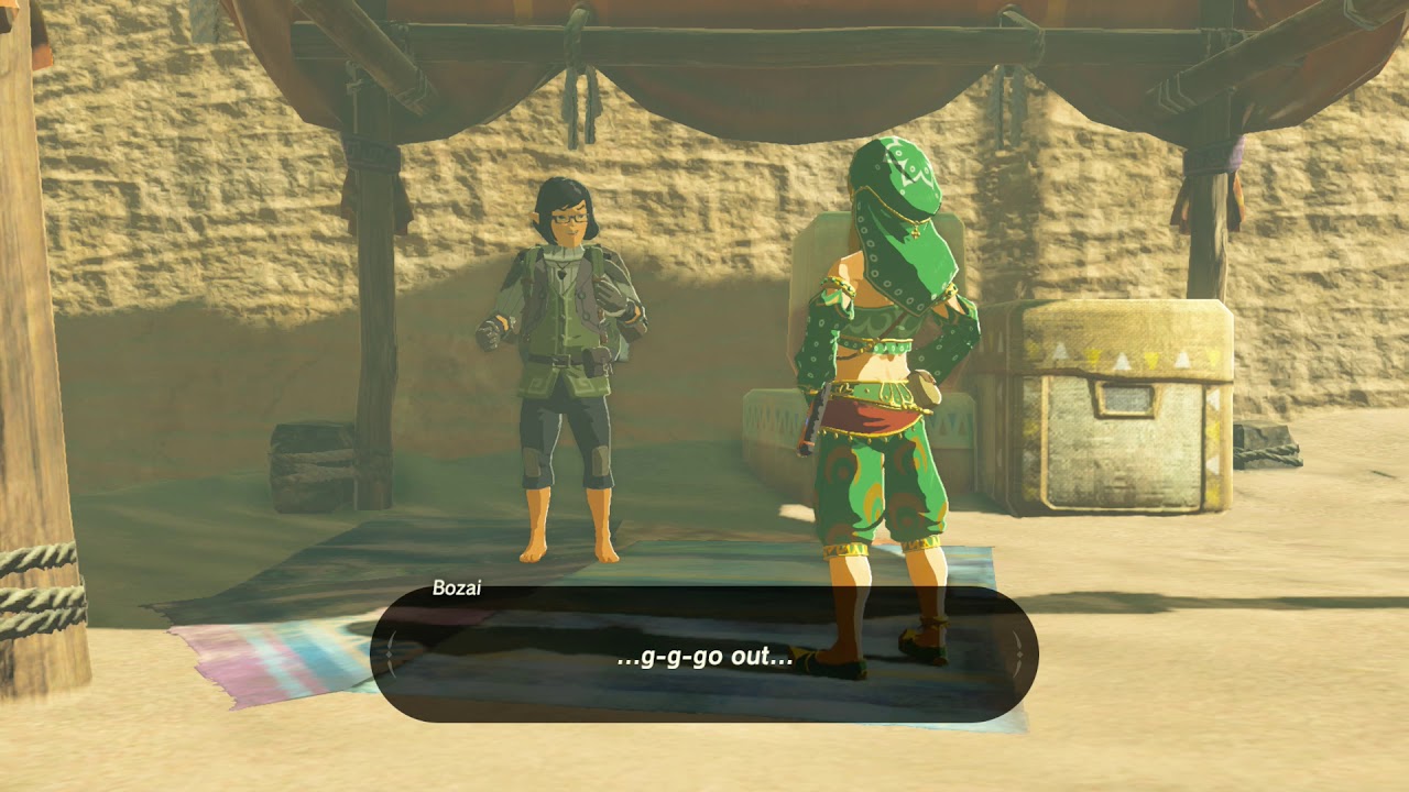[Zelda BotW] NPC Bozai before leaving game. - YouTube